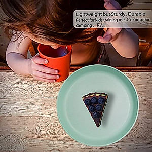 Homestockplus Dinner Plates Wheat Straw Fiber Plate Sets Unbreakable Environment Friendly Plates Microwave Save Dish Washer Safe For Salad Pasta Safe [Set of 8]