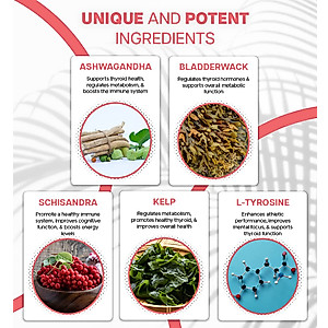 Thyroid Support Gummies - Selenium Supplement & Iodine Supplements for Thyroid Support - Energy Booster for Women and Men - Hypothyroidism Supplements with Metabolism Support