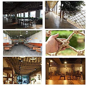 RZM Wall Decor Rope Net, Climbing Net for Kids Stair Balcony Railing Safety Net Hammock Fence Net Cargo Tree House Climb Nets Playground Children Swing Child Safety Netting for Balcony