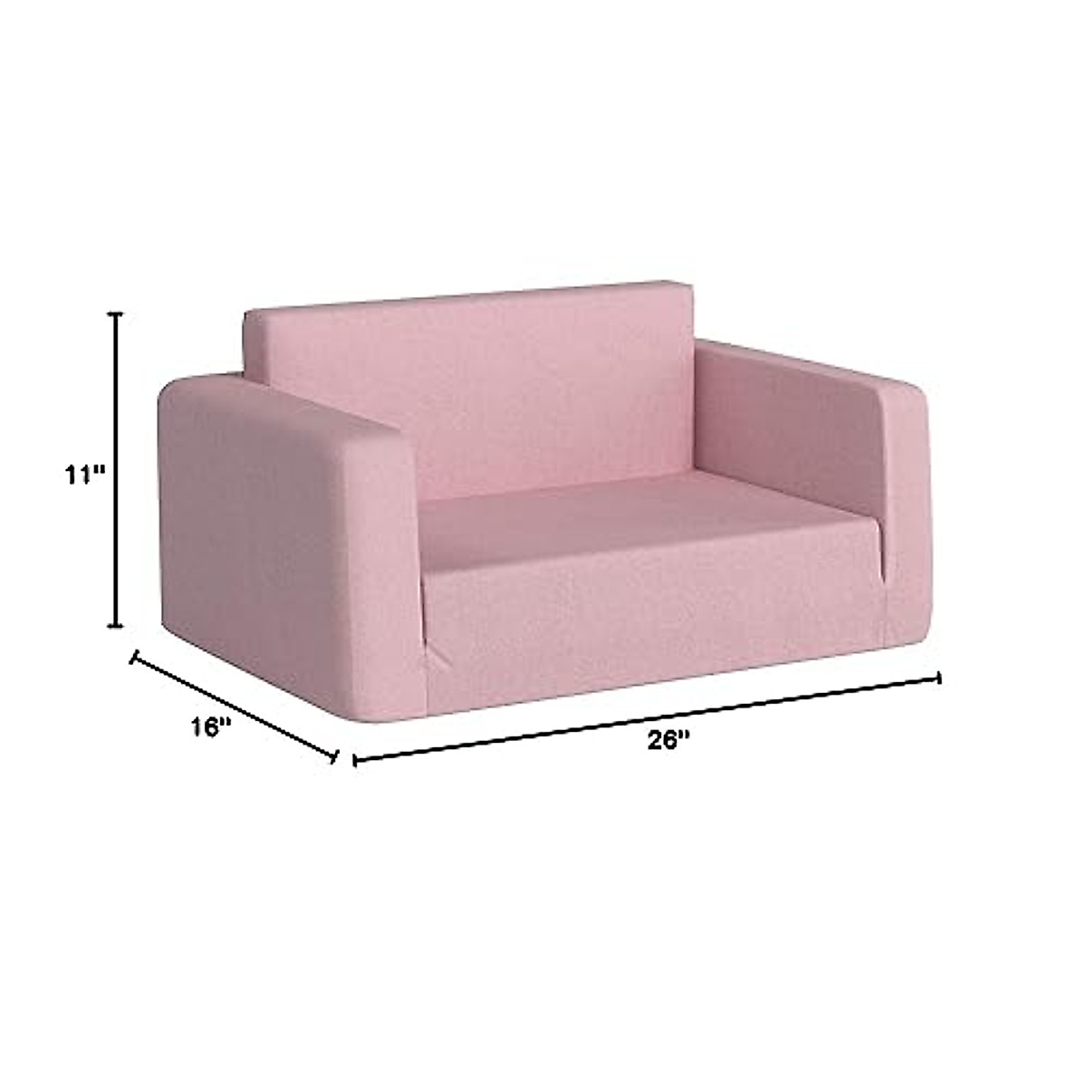 Fun Furnishings Toddler Flip Sofa, Pink