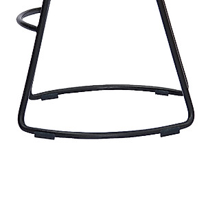 The Urban Port Wooden Saddle Seat Barstool with Tubular Metal Base, Small, 24-Inch