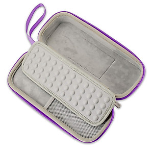Caseling Hard Stethoscope Case Compatible with 3M Classic III, Lightweight II S.E, Cardiology IV Diagnostic, Includes ID Slot and Mesh Pocket for Nurse Accessories (Purple - Pu Leather)