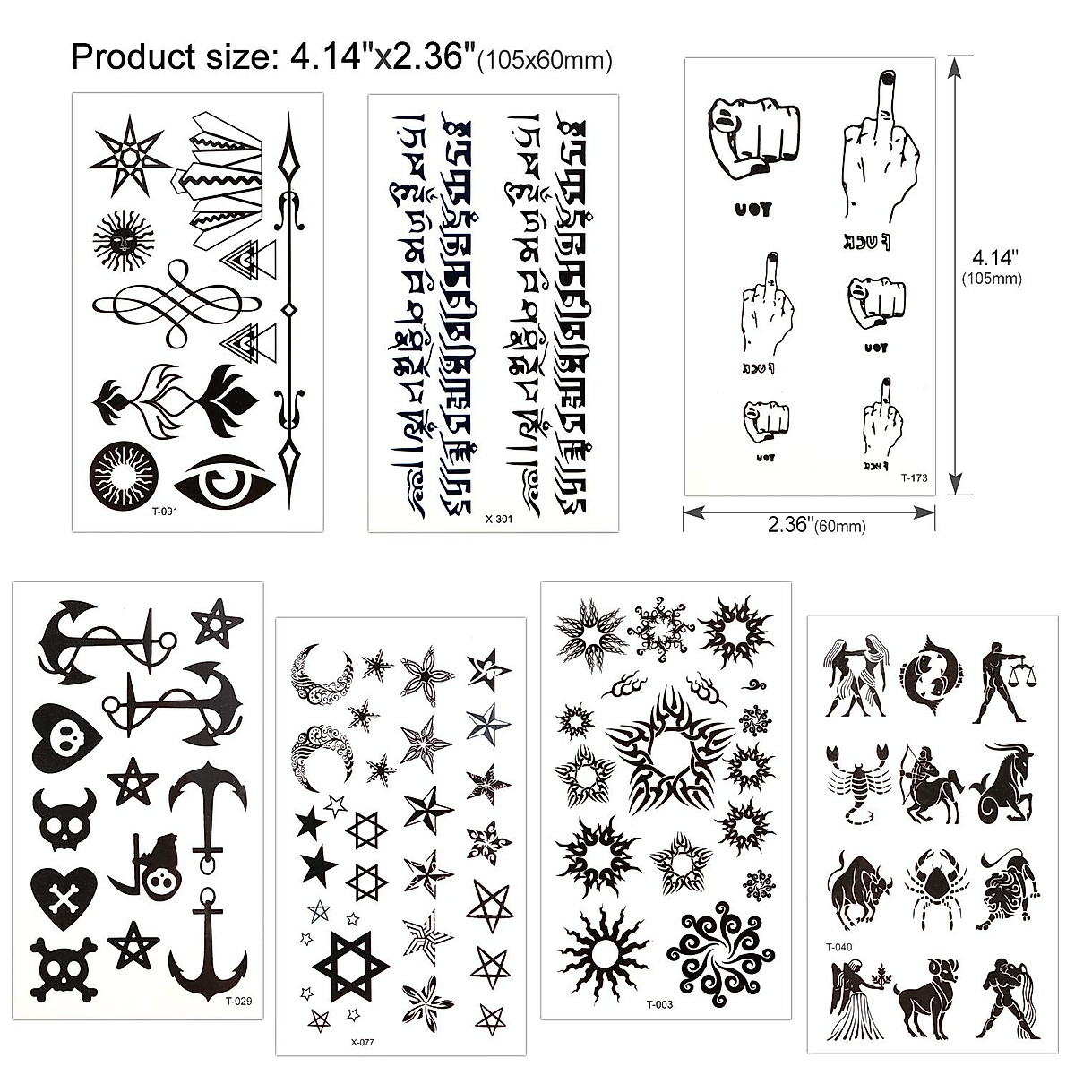 Konsait Temporary Tattoos for Adult Men Women Kids(30 Sheets), Waterproof Temporary Tattoo Fake Tattoos Body Art Sticker Hand Neck Wrist Cover Up Set, Dragon Anchor Scorpion Wolf Graphic Elk