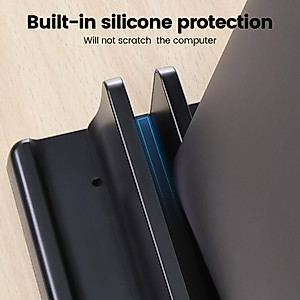 EAXBUX 3 in 1 Vertical Laptop Stand Holder,Adjustable ABS Plastic Desktop Notebook Dock,Vertical Laptop Stand Space-Saving for All MacBook/Surface/Samsung/HP/Dell/Chrome Book