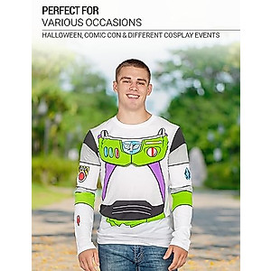 Mad Engine Buzz Lightyear White Long Sleeve T-Shirt for Men’s & Women’s