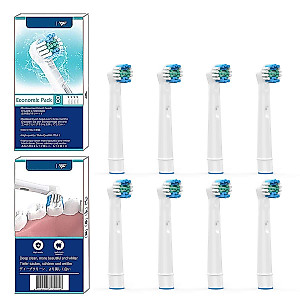 VINFANY 8x Replacement Toothbrush Head for Oral B,Compatible with Braun Electric Rechargeable Toothbrush, for Vitality 3D All 8 Pack.