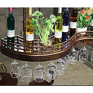 Wine Racks Metal Wine Rack/Hanging Red Wine Cup Holder/Hanging Upside Down Glass Holder/Creative Home Bar/Wine Rack Hanging Glass Holder (Size : 60 * 23cm)