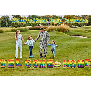 Welcome Home Yard Sign with Stakes – Outdoor Welcome Home Decorations Suitable for Family Party Supplies – Set of 12