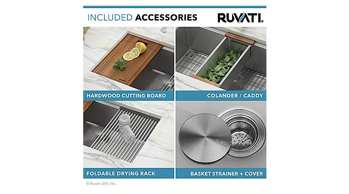 Ruvati 32-Inch Workstation Kitchen Sink - RVH8301
