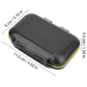 Valentine's Day Carnival Fishing Tackle Box, Fishing Tackle Storage Bag, ABS Waterproof Fishing Tackle Box Bait Lure Hooks Storage Case Organizer Container Accessory(Black)