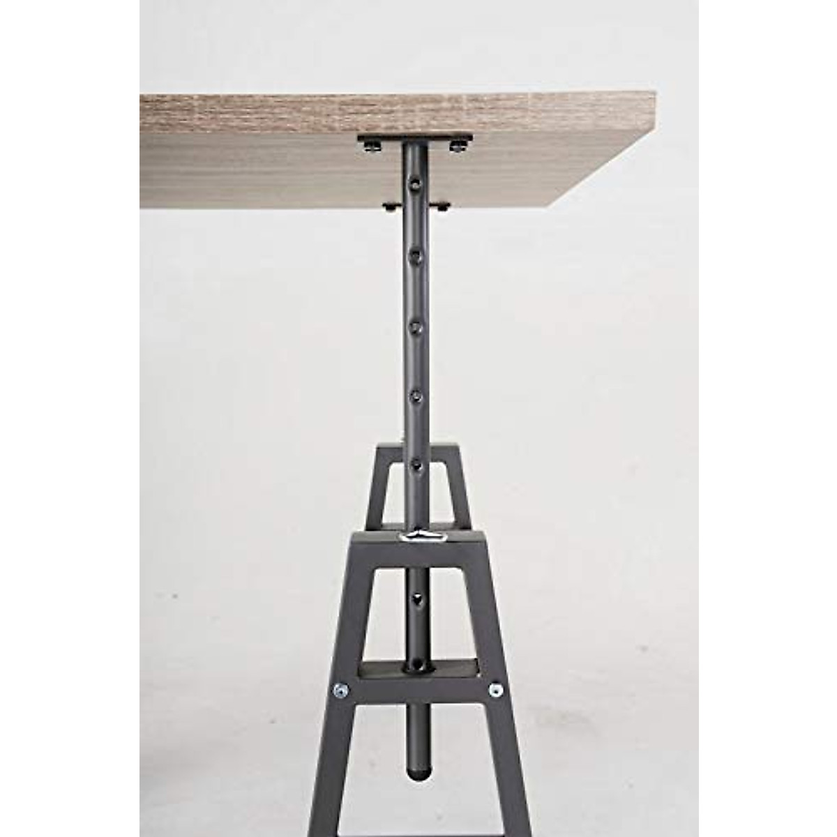 Signature Design by Ashley Irene Industrial Adjustable Desk, Beige & Gray