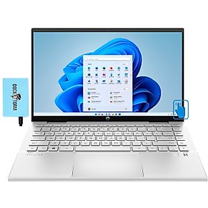 HP Pavilion x360 Home & Business 2-in-1 Laptop (Intel i3-1125G4 4-Core, 8GB RAM, 512GB PCIe SSD, Intel UHD, 14.0" Touch Full HD (1920x1080), Fingerprint, WiFi, Bluetooth, Win 11 Pro) with Hub
