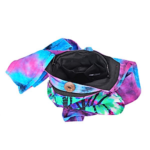 THE COLLECTION ROYAL Tie Dye Cotton Sling Crossbody Shoulder Graphic Mini Hobo Bag