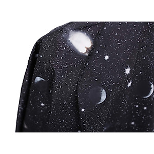 PERFEHAIR Kids Haircut Barber Cape Cover for Hair Cutting,Styling and Shampoo, for Boys - Black Space Printing