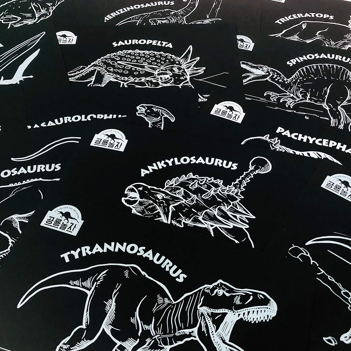 DINORY Scratch Art for Kids & Adults, Dinosaur Scratch Set 201 (20 Dinosaurs)