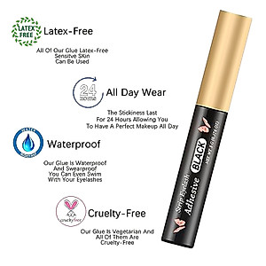 HSKIE 3 Tubes Magnetic Eyeliner for Magnetic Eyelashes Magnetic Eyelashes Glue Gold Pack03