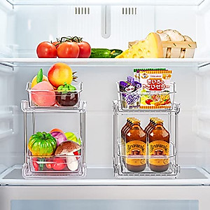 Bathroom Storage Organizer with Dividers, 2 Tier Multi-Purpose Kitchen Under Sink Organizers and Storage Slide-Out, Closet Organization, Kitchen Pantry Cabinet Medicine Bins