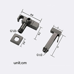 NBAAYIK Handheld Bidet Sprayer for Toilet,Bidet Sprayer Kit,Toilet Sprayer Bidet,Bidet Sprayer for Toilet from Sink,Full Copper Toilet Spray Partner High Pressure Flushing,White (Brushed G