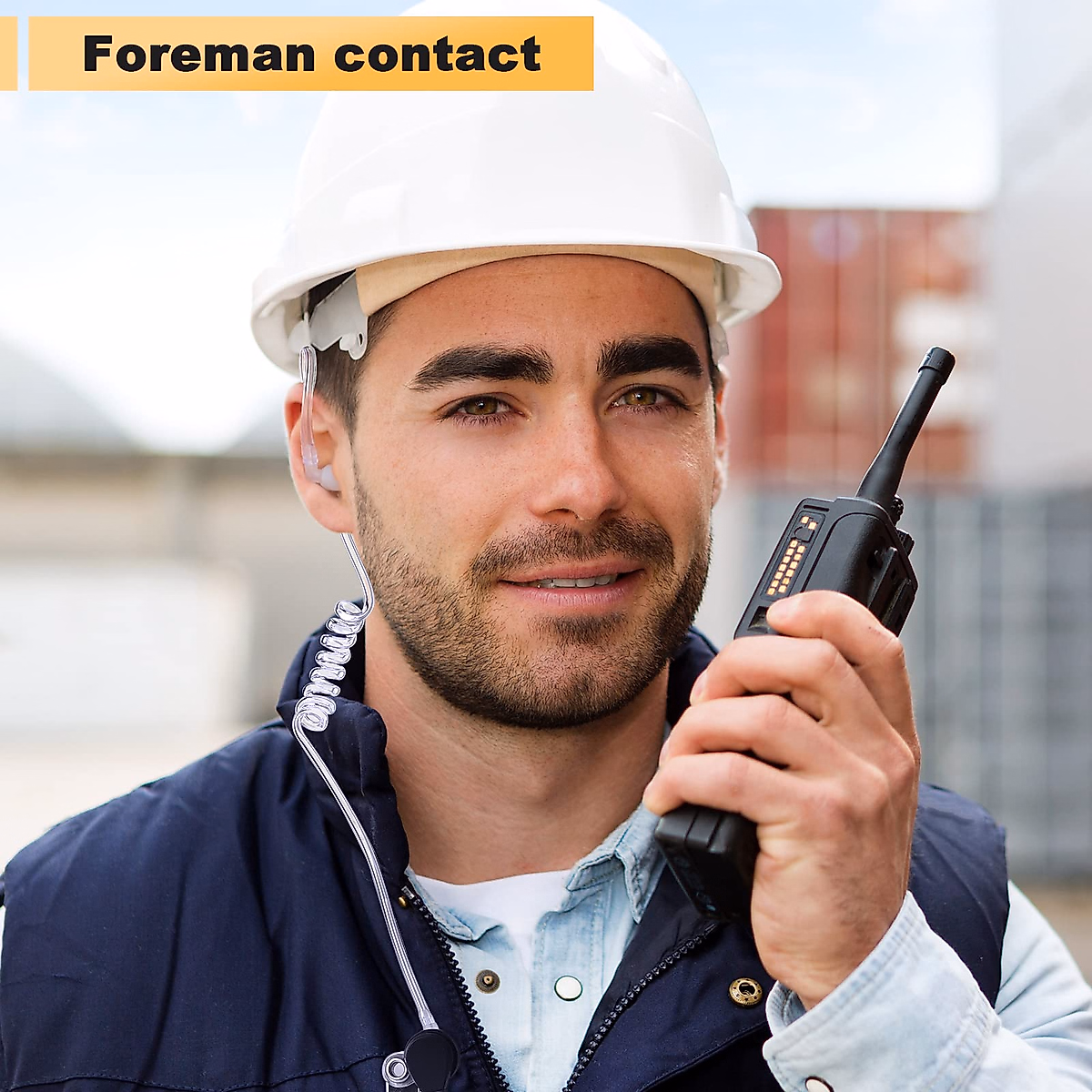 20 Pack Walkie Talkies Earpiece with Mic Radio 2 Pin Acoustic Tube Headset Earpiece Compatible with Baofeng UV-5R Retevis H-777 RT1 RT21 RT22 Arcshell AR-5 2 Way Radio