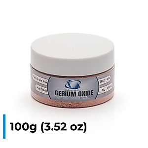 GLASS POLISH PRO 3.52oz (100g) Cerium Oxide, High-Grade Glass Polishing Powder, Enhanced Formula, TREO 85%, 3.5 Microns, Brown – GP90007