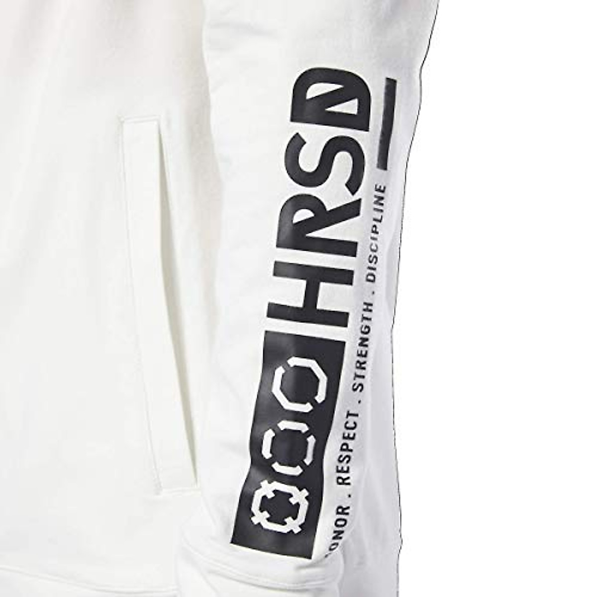 UFC Reebok Men's Walkout Hoodie, Chalk/Black, Large