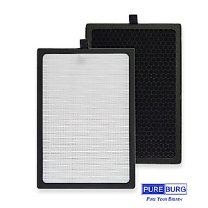 PUREBURG Replacement HEPA filter Set Compatible with Bluemyst Air Purifier,BA1180WK