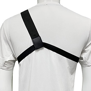 LSENG Radio Chest Harness Shoulder Radio Holster Chest Pack Adjustable Single Radio Pouch Two-Way Radio Holster for Motorola Radios and BAOFENG Walkie Talkies etc. (Orange)