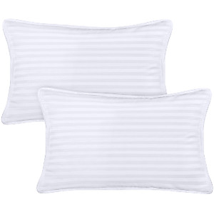 Utopia Bedding Youth Pillow (White, 2 Pack), 16x22 Kids Pillow for Sleeping, Soft and Breathable Cotton Blend Shell, Polyester Filling, Perfect for Kids Bed and Travel (Intended for Age 5 and up)