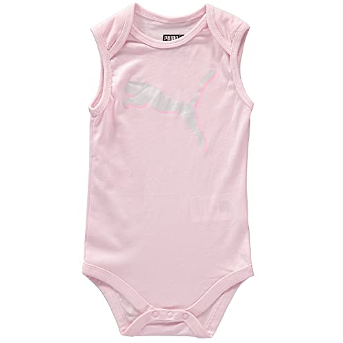 PUMA Baby Girls' Short Sleeve 5-Pack Bodysuit (12 Months, Chalk Pink)