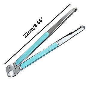 2Pcs Barbecue Clip, Stainless Steel Korean Style Heat Resistant Barbecue Grill Clip Tongs for Outdoor BBQ Supplies Accessories