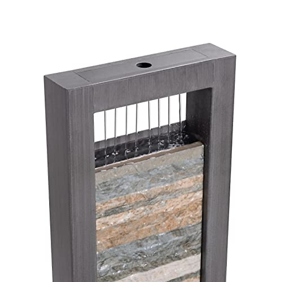 Kenroy Home 51120WG Gantry Table Fountain with Gray Finish, Rustic Style, 18.25" Height, 10" Width, 6" Depth