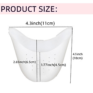 BeeSpring 2 Pcs Ballet Dance Toe Pads Soft Silicone Gel Toe Covers High Heels Toe Caps Toe Protector with Breathable Hole for Women,1 Pair- White