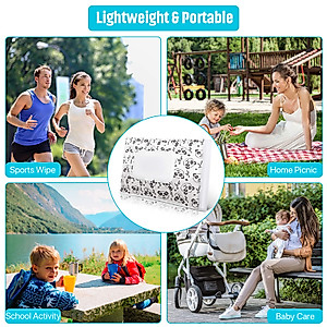 Baby Wipes Dispenser Holder with Lids for Napkin Nappy Paper Tissue Towel Mask Storage Case Box, Keeps Wet Tissue Fresh, Flushable Wipes Pouch Case Container for Bathroom Baby Nursery (Black)