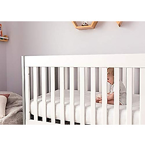 Cotton Organics 100% Organic Jersey Fitted Crib Sheets Soft, Hypoallergenic & Durable Premium Cotton, Natural White for Boys and Girls (White)