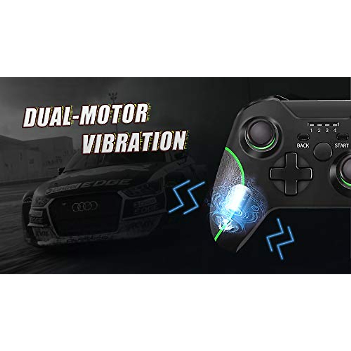 RIBOXIN 2.4G Wireless Controller for Xbox One Game Controller for Xbox one/Xbox one S/Xbox one X Wireless Controller PC Controller Pro Game Controller for Xbox and PC (with No Audio Jack)