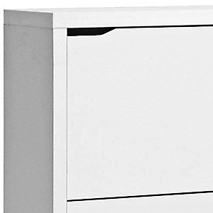 Baxton Studio Simms Shoe Cabinet, White