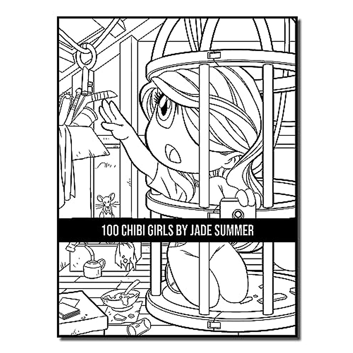 100 Chibi Girls: An Adult Coloring Book Collection with Cute Girls, Fantasy, Horror, Christmas, and More!