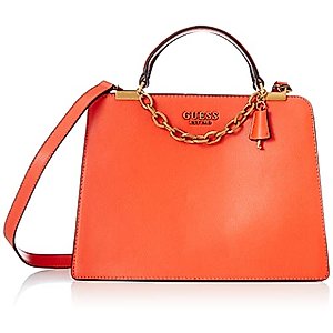 GUESS Womens Kristle Girlfriend Satchel, Flame, One Size US