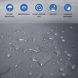 MOLLYAIR Wire Shelf Cover,600D Heavy Duty Waterproof Dustproof Standing Shelf Units Cover, Storage Rack Cover with Zipper for Metal Shelving,(Cover only) (Grey, 36" L x 14" W x 54" H)