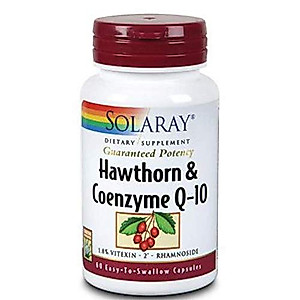 SOLARAY Guaranteed Potency Hawthorn & CoQ10, Veg Cap (Btl-Plastic) 600mg | 60ct