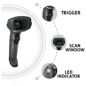 Zebra DS4608-SR Standard Range 1D 2D Handheld Wired USB Barcode Scanner, QR Imager Corded Screen Code Reader for POS System - JTTANDS