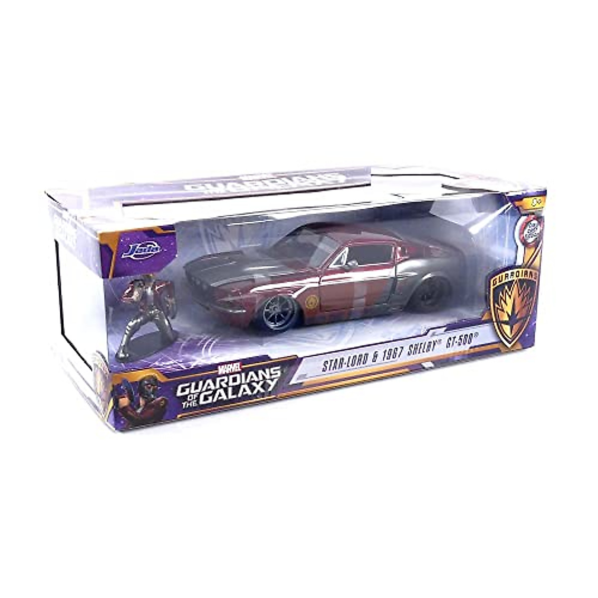 Jada Toys Marvel Guardians of The Galaxy 1:24 1967 Shelby GT500 Die-cast Car with 2.75" Star-Lord Figure