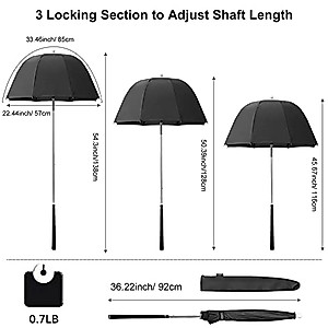 G4Free Golf Bag Umbrella for Club Protection Flex Umbrella (Black)