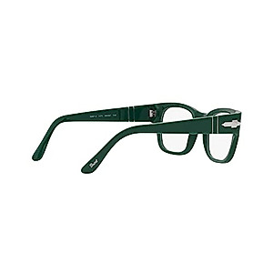Persol PO3297V Rectangular Prescription Eyewear Frames, Green/Demo Lens, 52 mm