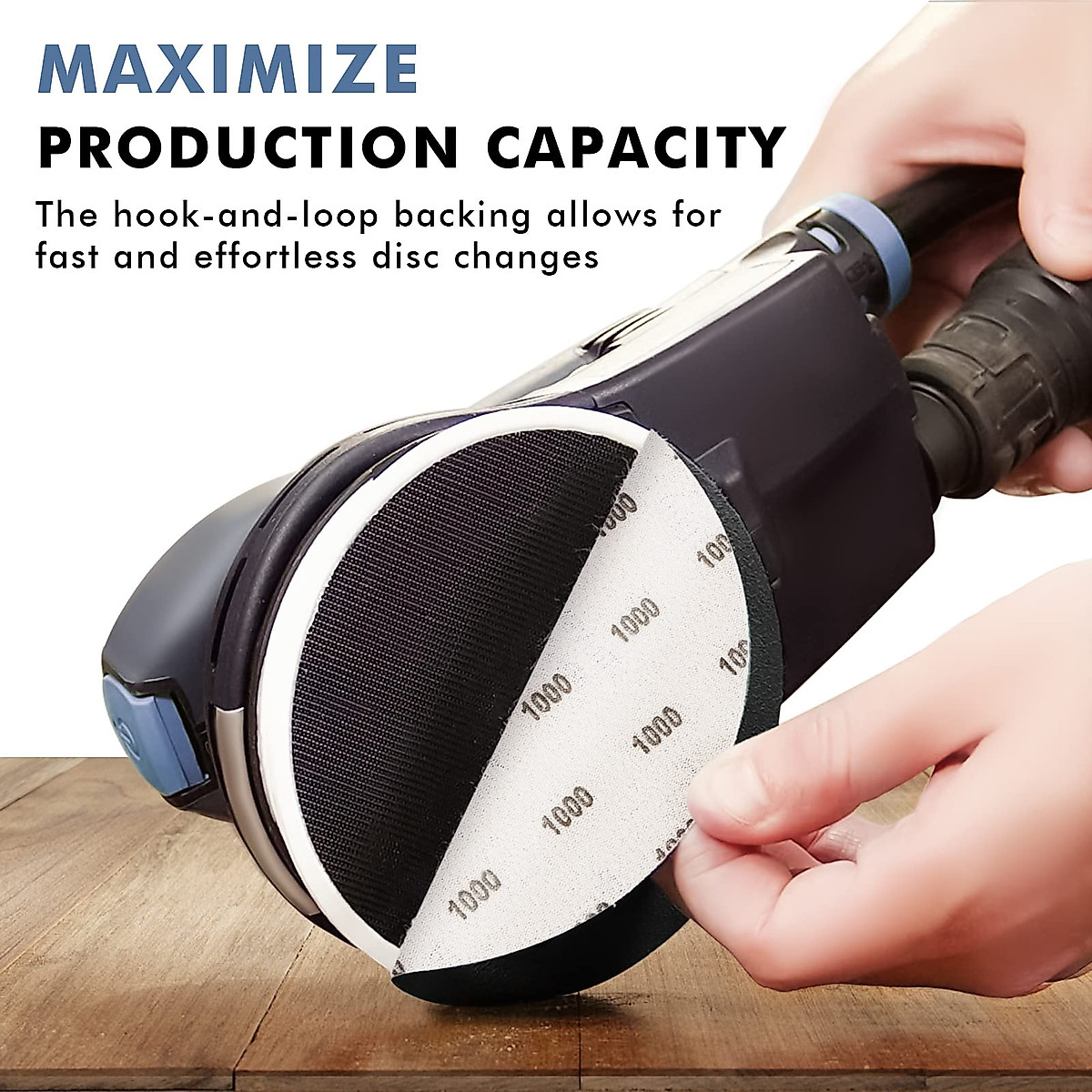 6 Inch 1000 Grit Sanding Disc, GOH DODD 25 Pieces Wet Dry Sandpaper Hook and Loop Sanding Pads for Random Orbital Sander, Automotive, Woodworking, Metal Polishing and Sanding