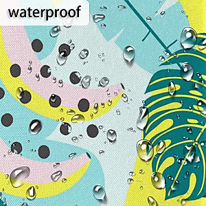 Aglebo Toucan Flamingos Cactuses Leaves Shower Curtain Fabric Shower Curtain Set with 12 Hooks Water-Proof 72 * 72 Inches for Bathroom Beach Caravan Hotel