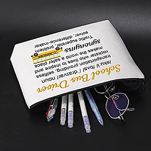 JNIAP School Bus Driver Cosmetic Bag School Bus Driver Appreciation Gift School Bus Driver Retirement Back To School Gift (School Bus Driver bag)