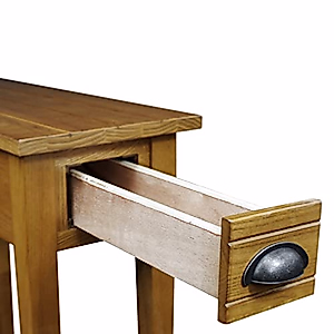 Leick Bin Pull Narrow Side End Table,-Candle Glow