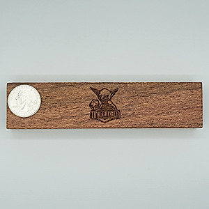 TINY GREMLIN – Cherry Wood Single Set Dice Storage Case with Magnetic Lid - Box Holds 7 Polyhedral (Metal, Resin, or Plastic) Dungeons and Dragons (DND-D&D) Role Playing Games (RPGs) Pathfinder etc.