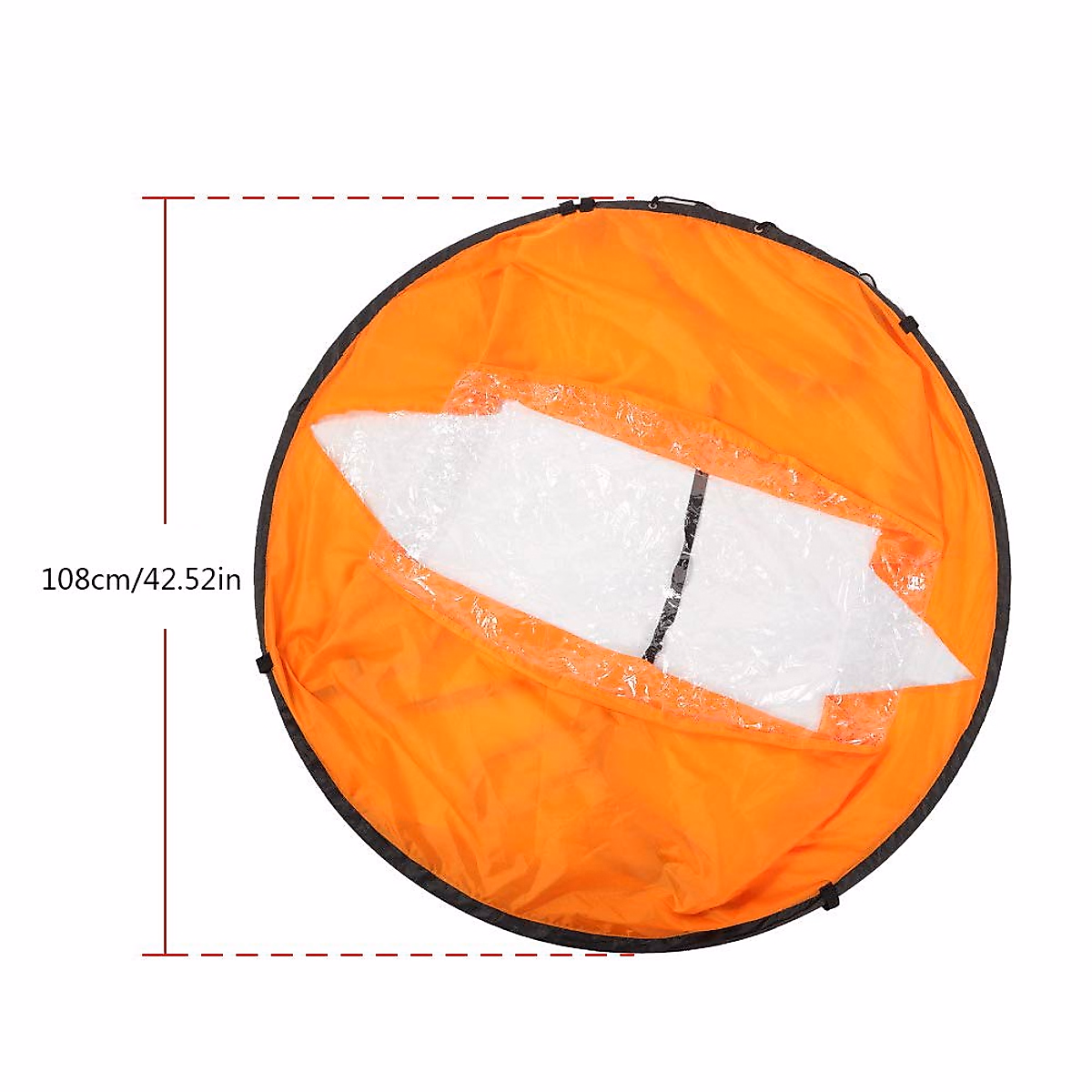 Nicedea, Kayak Sail Foldable Wind Sail Downwind Wind Sail Accessories for Inflatable Boats Kayaks Canoes Orange